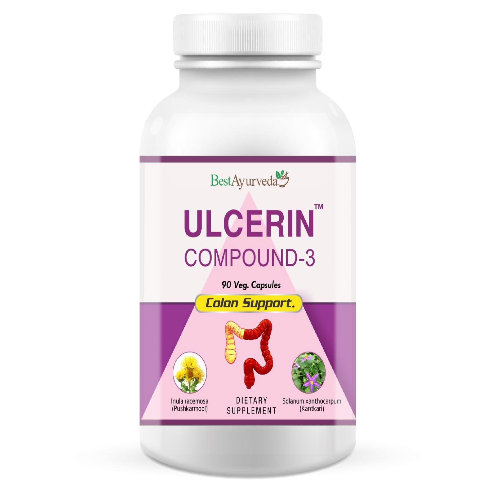 Best Ayurveda Ulcerin Compound-3 (90 Capsules) – Sushruta Clinic